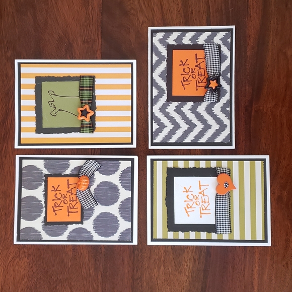 Hand Crafted | Office | Halloween Note Cards Set Of Four Handcrafted ...